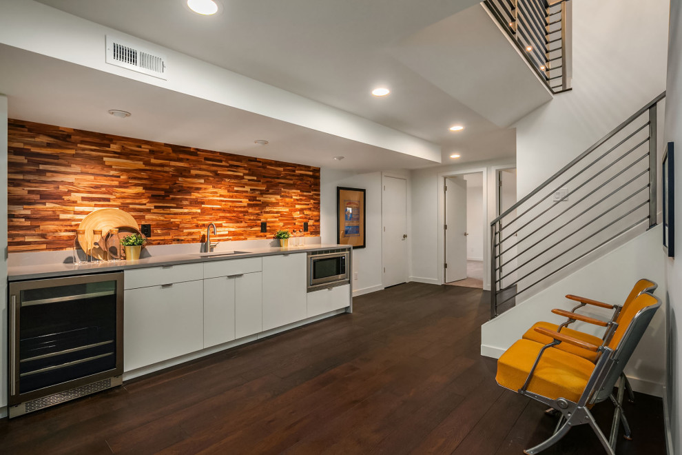 Mid-century Modern Rambler in Richmond Beach - Midcentury - Home Bar ...