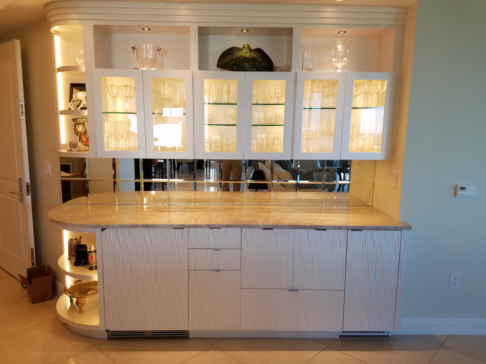 Mirrored Bars - Modern - Home Bar - Miami - by Shower Door City | Houzz