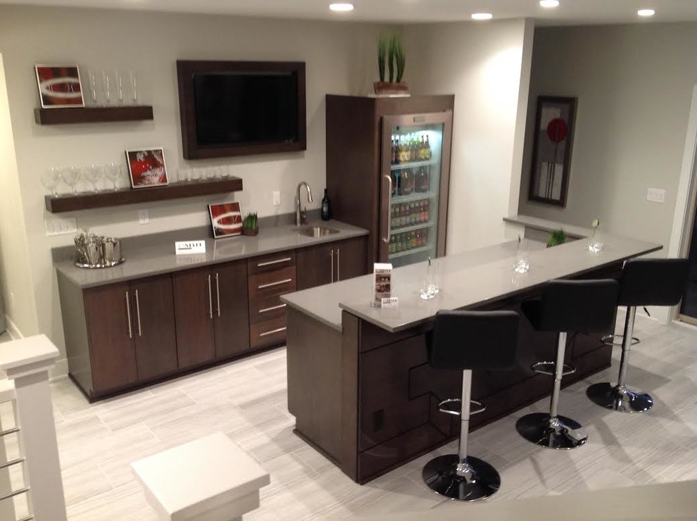 Modern and Upscale Seated Home Bar - Traditional - Home Bar - Other ...