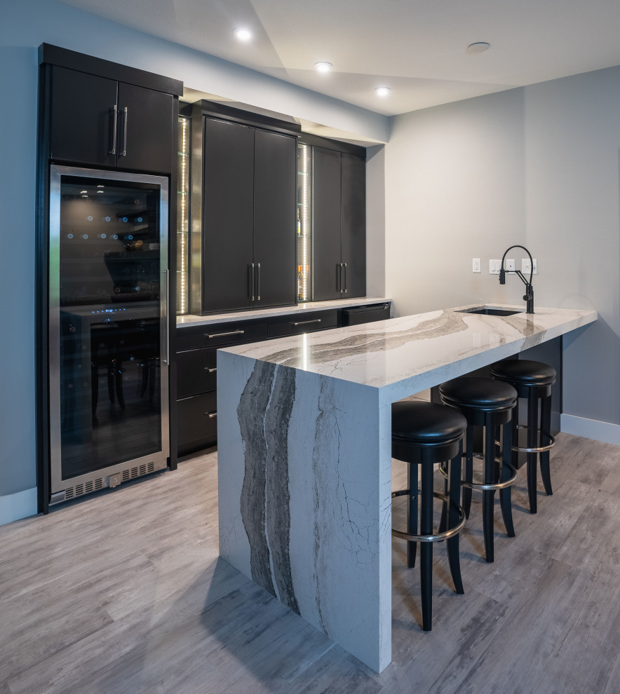 Modern Lower Level Bar - Contemporary - Home Bar - Other - by Roanoke ...