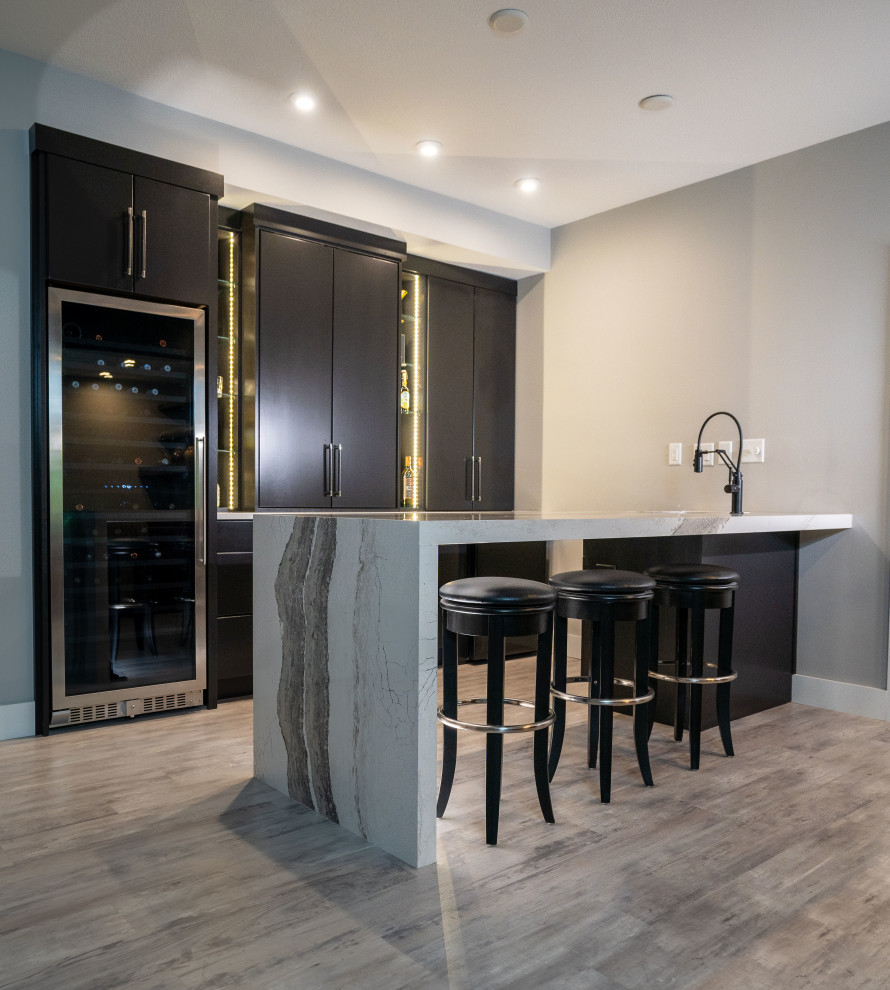 Modern Lower Level Bar - Contemporary - Home Bar - Other - by Roanoke ...