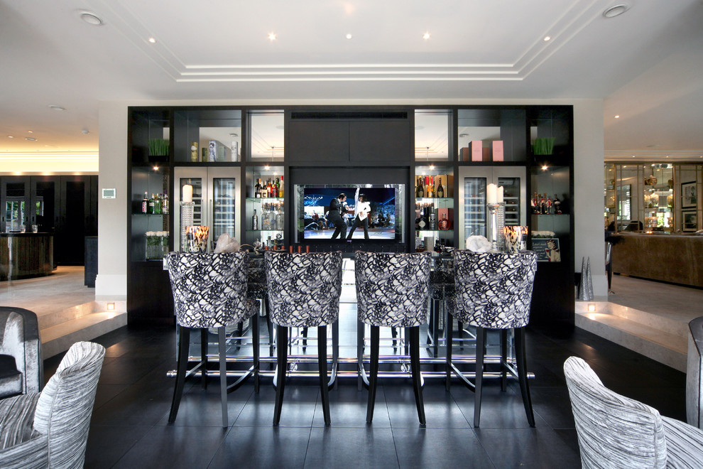 Modern Mansion - Contemporary - Home Bar - Surrey - by Hill House ...