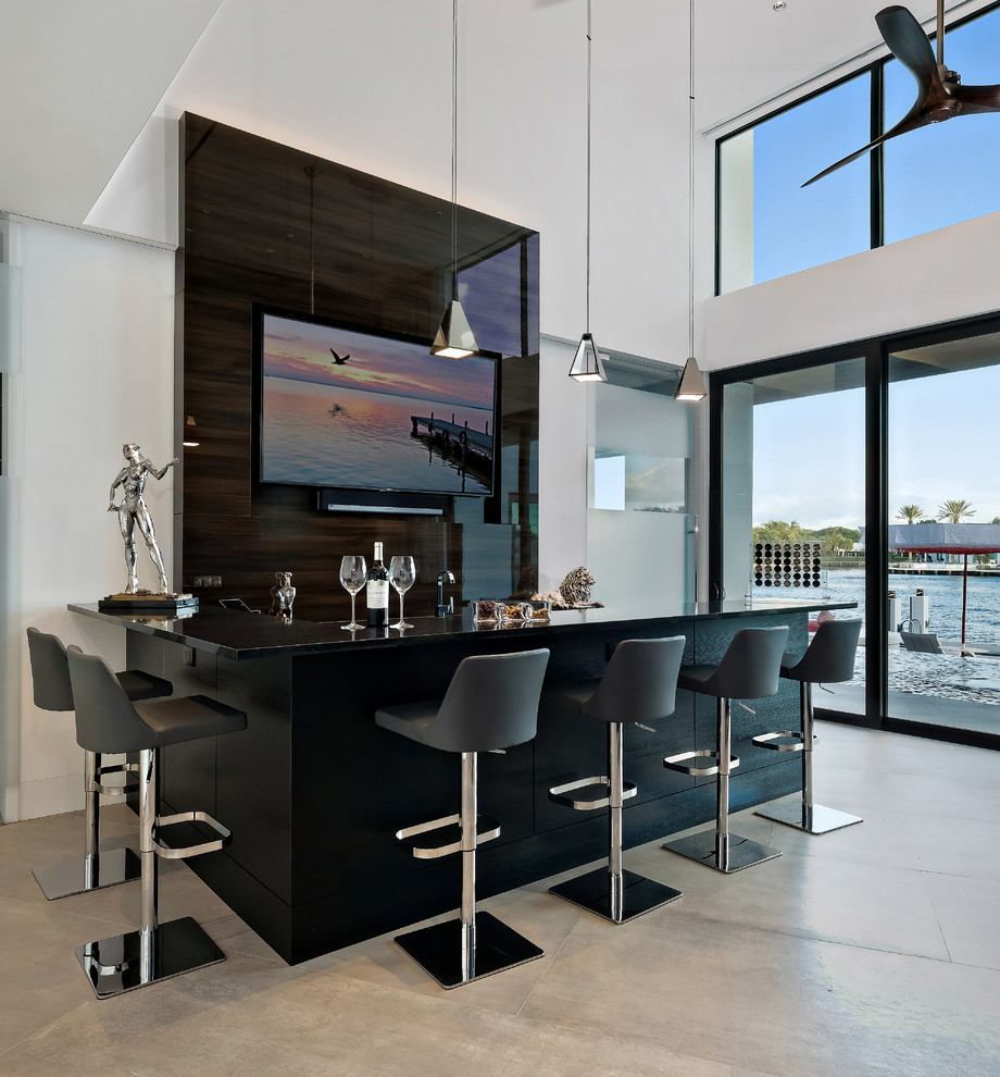 Modern Style - East Boca - Modern - Home Bar - Miami - by National ...