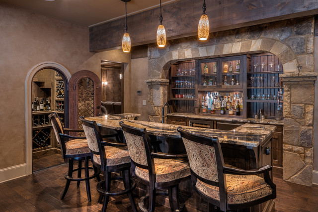 "Mountain Lodge" basement - Rustic - Home Bar - Atlanta - by Studio ...