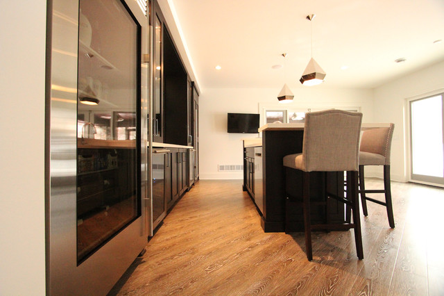 Multilevel Bar Island in Basement - Modern - Home Bar - Other - by ...