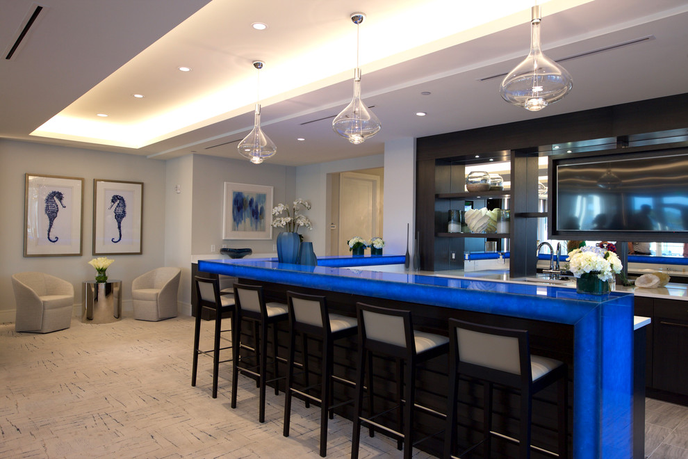 New Contemporary Condo Tower - Contemporary - Home Bar - Miami - by The ...