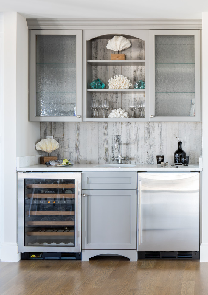 New England Beach Home - Beach Style - Home Bar - Boston - by Savoir ...