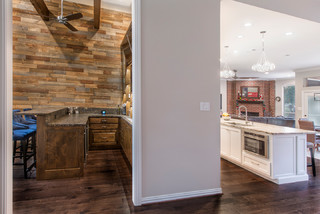 Once a Formal Dining Room, Now a Custom Home Bar! - Rustic - Home Bar ...