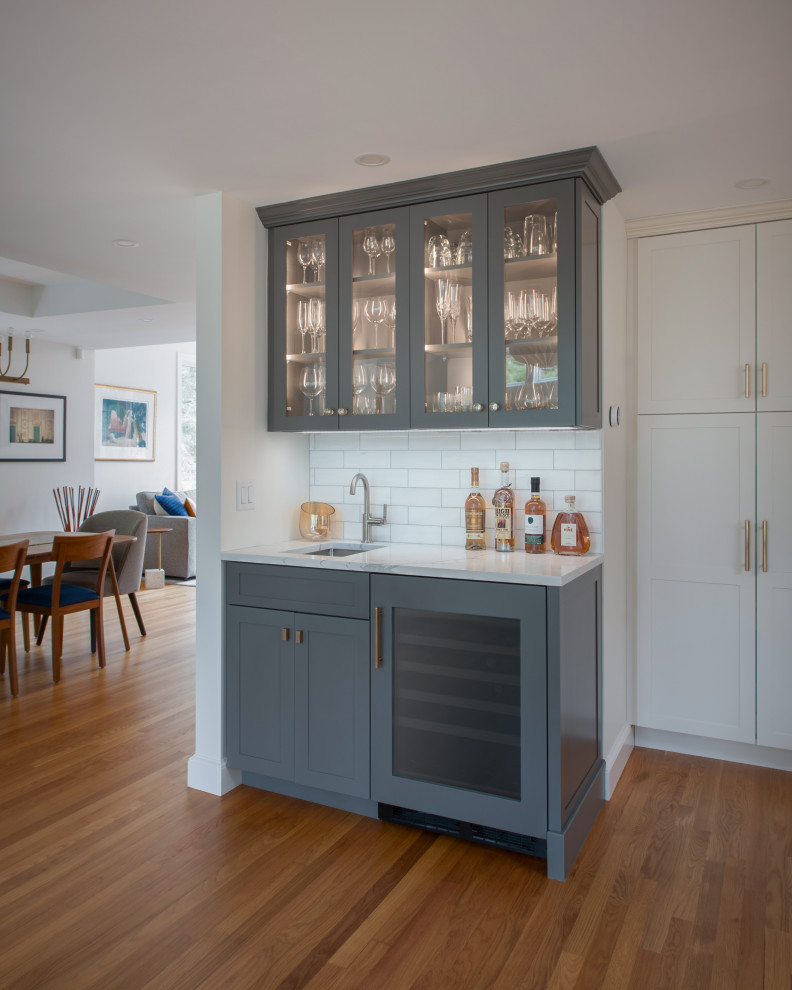 Open Concept Living with Backyard Access - Transitional - Home Bar ...