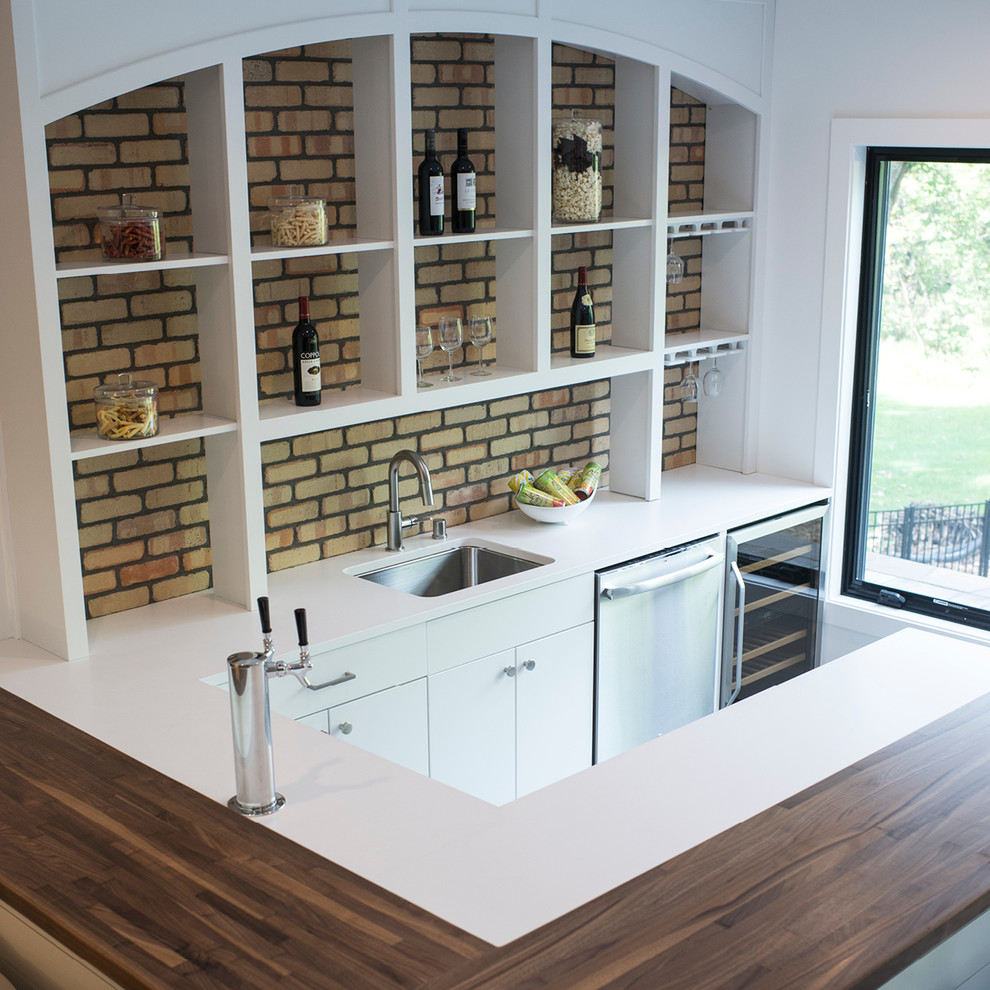 Open-Concept Midwestern Home - Modern - Home Bar - Minneapolis - by ...