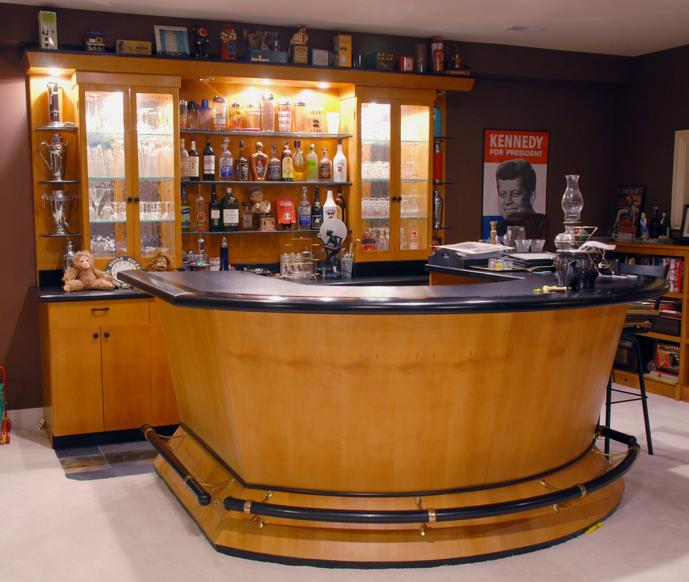 Our Work - Midcentury - Home Bar - Chicago - by Kokontis & Company | Houzz