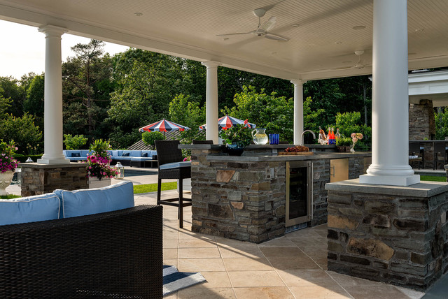 Pool Dining Pavilion - Transitional - Patio - New York - by Crisp ...