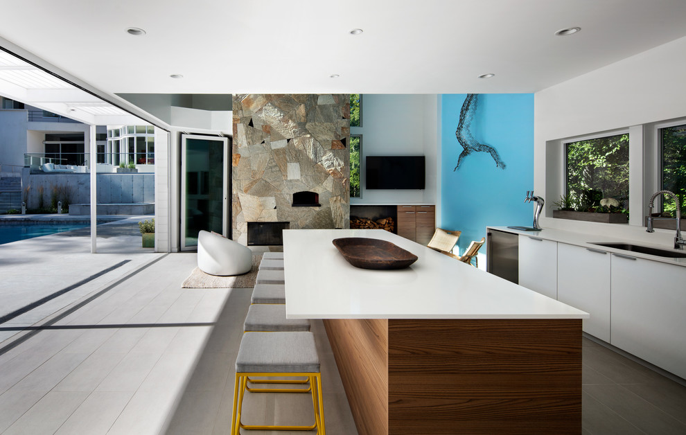 pound ridge pool house - Modern - Home Bar - New York - by Taylor ...