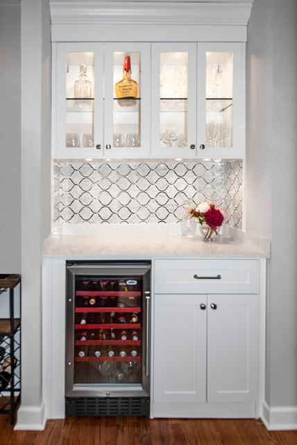 Reach-In Closet Transforms into Home Bar - Transitional - Home Bar ...