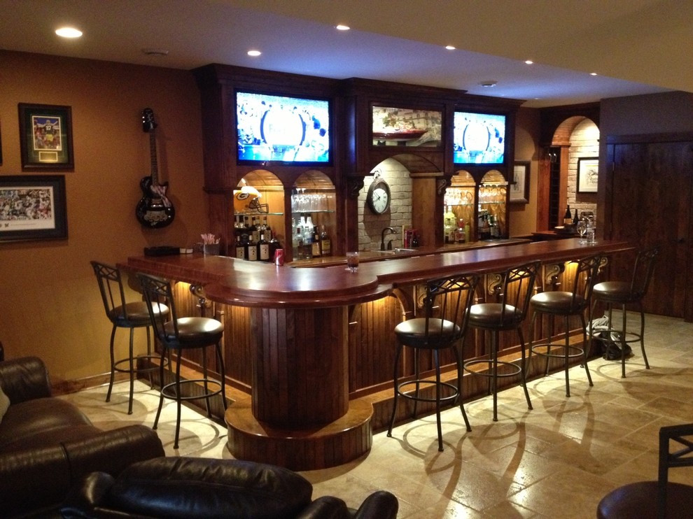 Rec Room Bar - Rustic - Home Bar - Milwaukee - by Lechner Custom ...