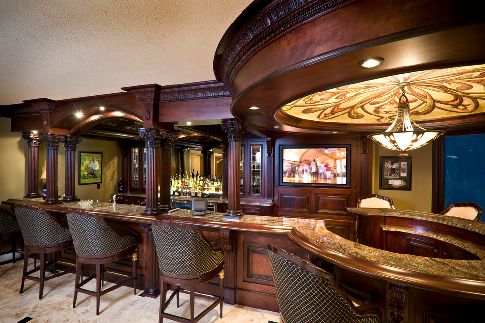 Reed Residence - Traditional - Home Bar - Indianapolis - by Tabberson ...