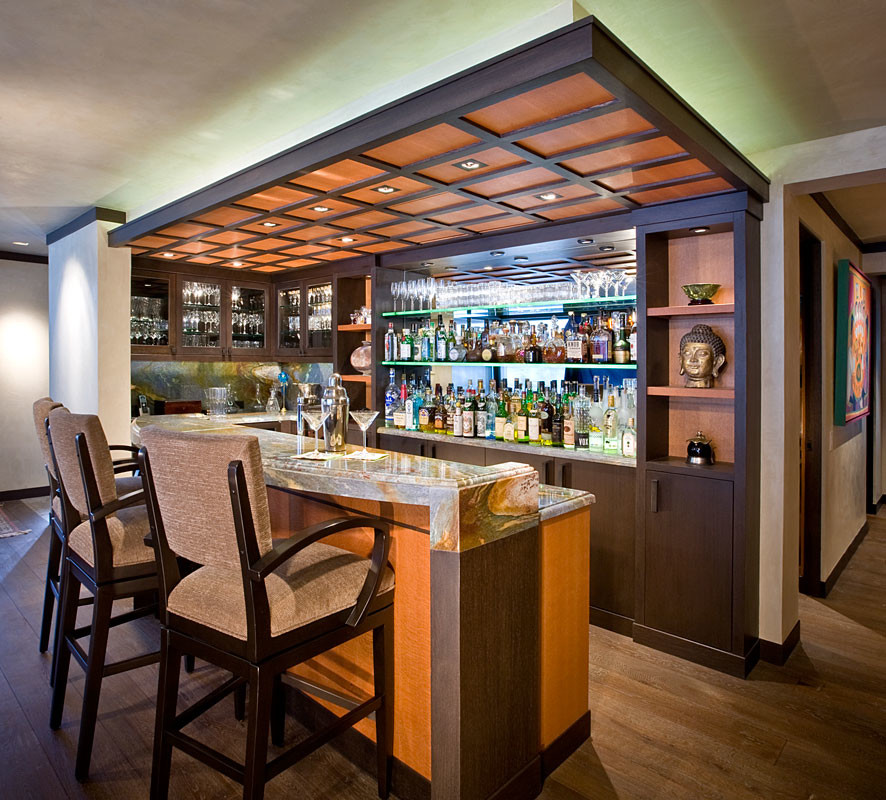 Residental - Contemporary - Home Bar - Denver - by Highline Woodworks ...