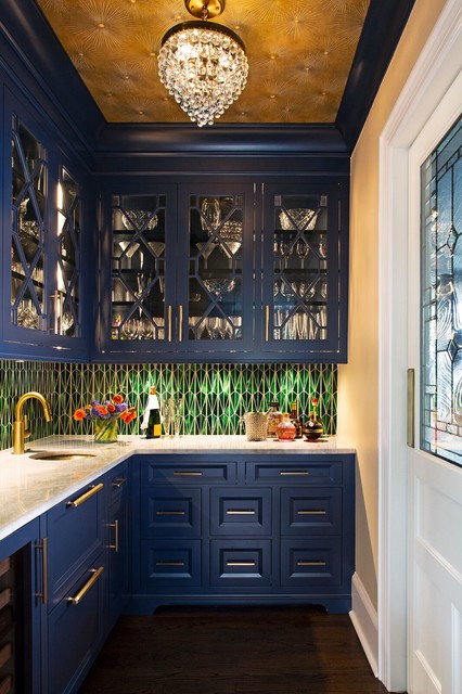 Ridgewood "Jewel Box" Butler's Pantry - Traditional - Home Bar - New ...