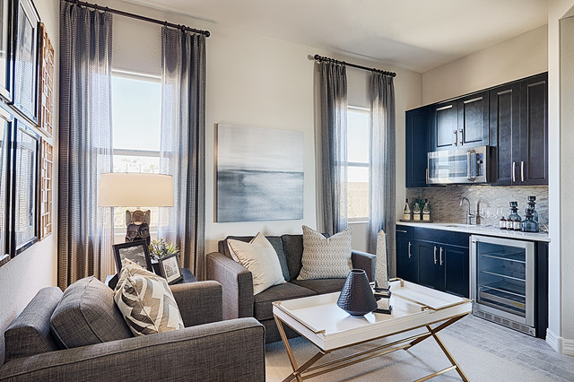 Robert model home in Arizona - Contemporain - Bar de Salon - Denver ...