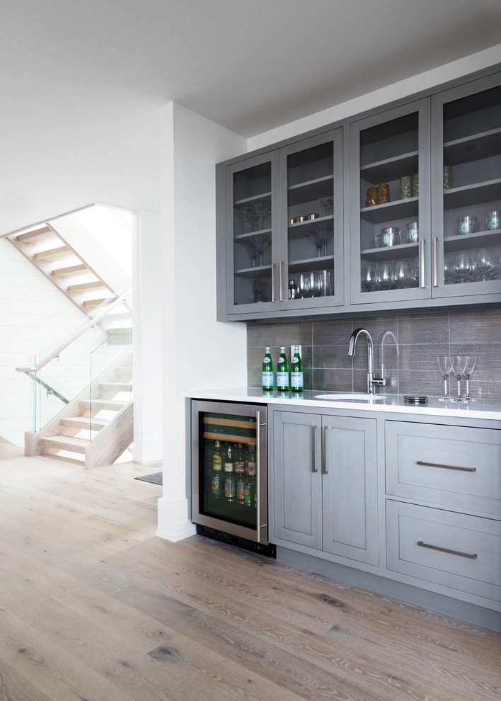 Rowayton Transitional Beach House - Bar - Beach Style - Home Bar - New ...