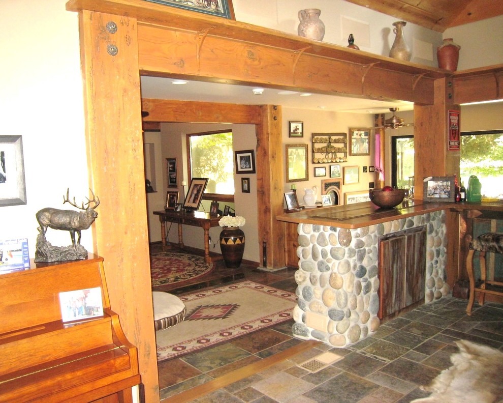 Rustic Barn Wood Bar - Rustic - Home Bar - Sacramento - by Kiwi ...