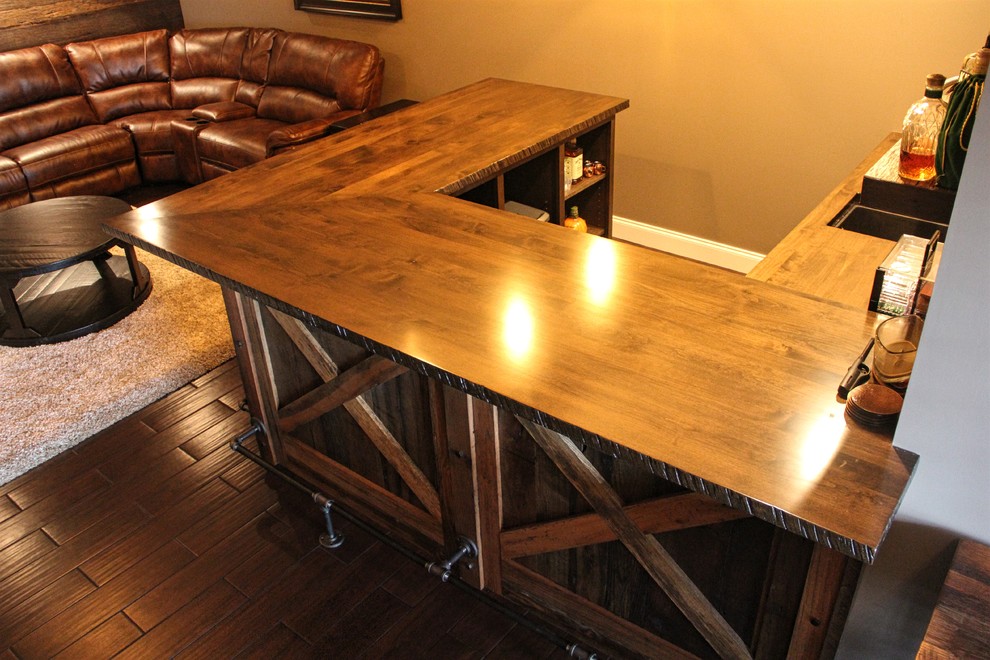 Rustic custom bar cabinets - Rustic - Home Bar - Philadelphia - by ...