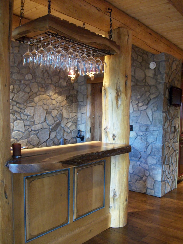 Rustic Custom Residence - Rustic - Home Bar - New York - by Quaker ...