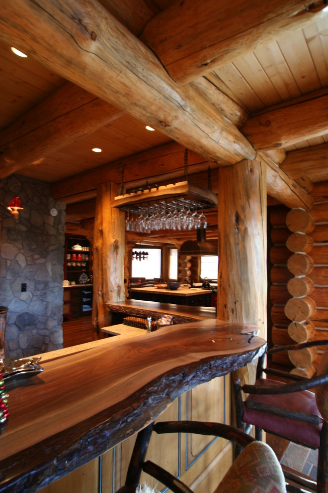 Rustic Custom Residence - Rustic - Home Bar - New York - by Quaker ...