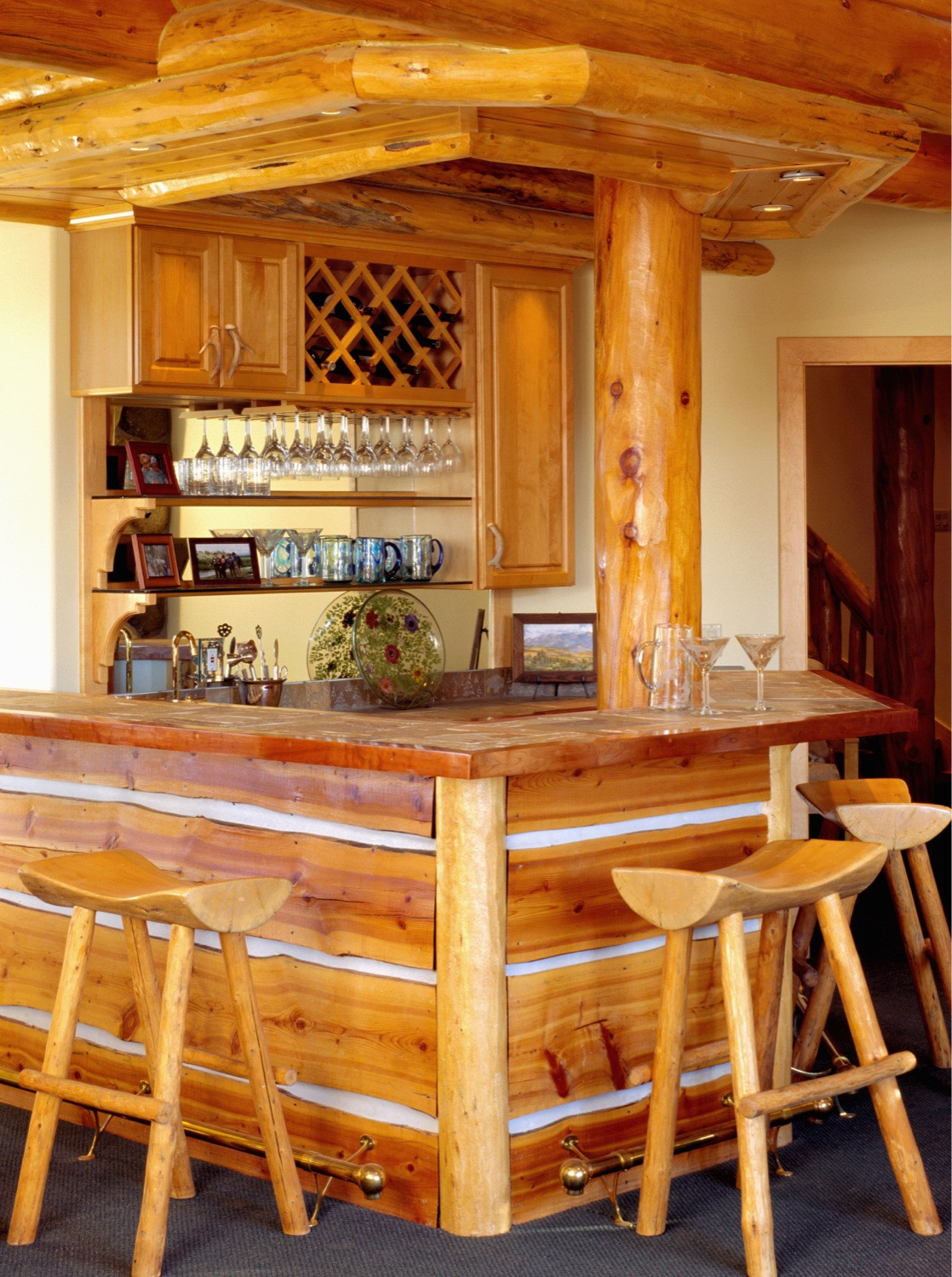 Log Cabin Luxury Home Bar