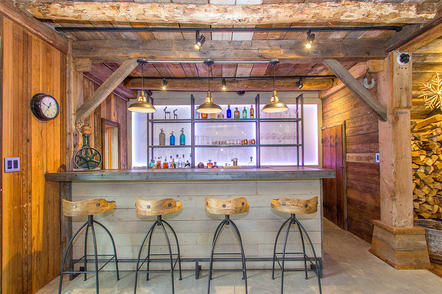 Rustic Smart Barn - Country - Home Bar - New York - by Cloud9 Smart ...