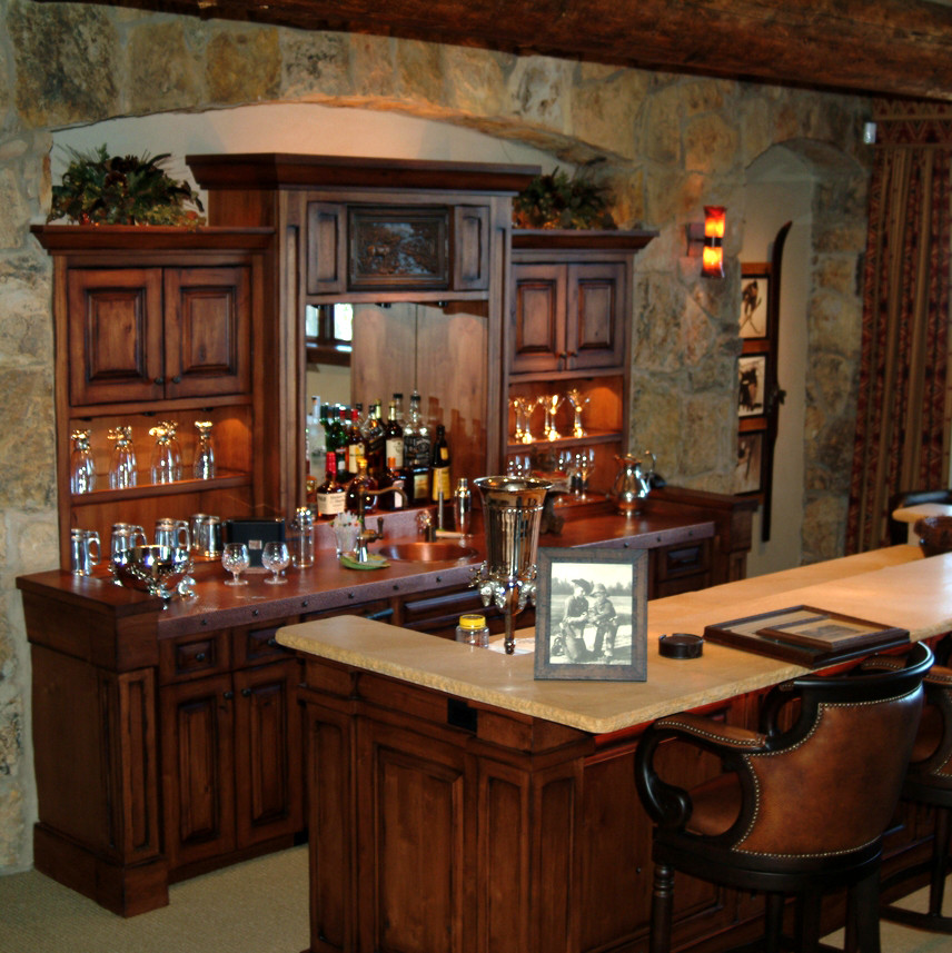Shaver Lake Cabin - Rustic - Home Bar - San Francisco - by RMT ...