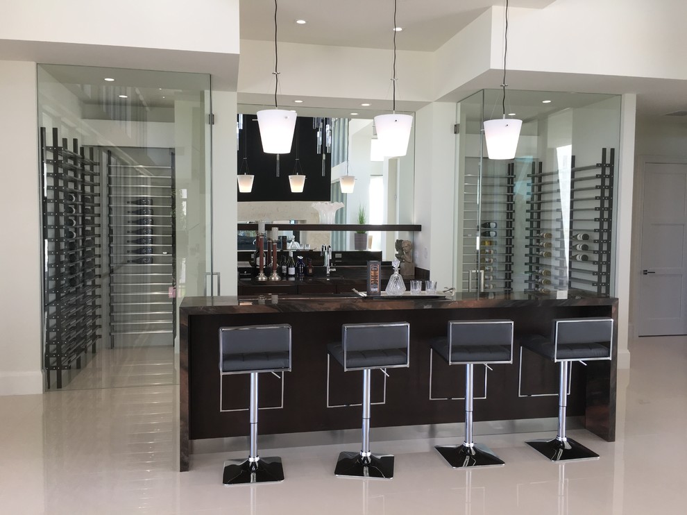 Southwest Ranches Bar/Wine Room - Modern - Home Bar - Miami - by ...