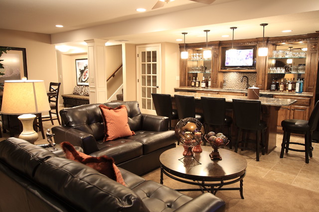 Split Level Redo - Transitional - Home Bar - Kansas City - by Chastain ...
