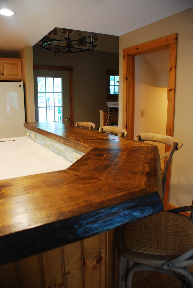 Spruce Live Edge Slab - Craftsman - Home Bar - Boston - by Stonewood ...