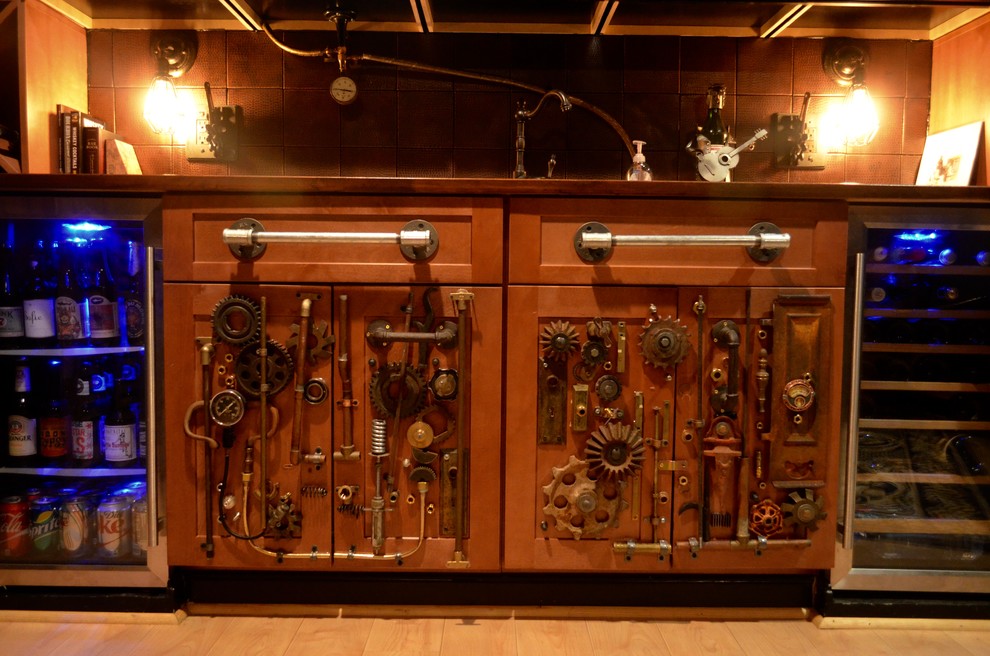 Steampunk Wetbar in Alexandria, VA - Industrial - Home Bar - DC Metro ...