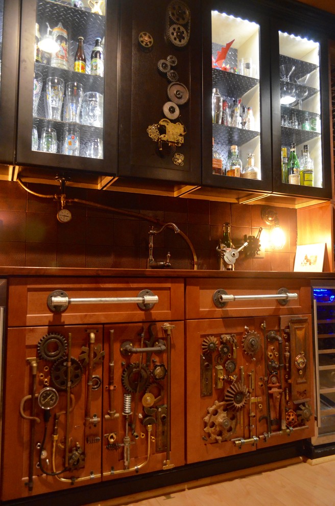 Steampunk Wetbar in Alexandria, VA - Industrial - Home Bar - DC Metro ...
