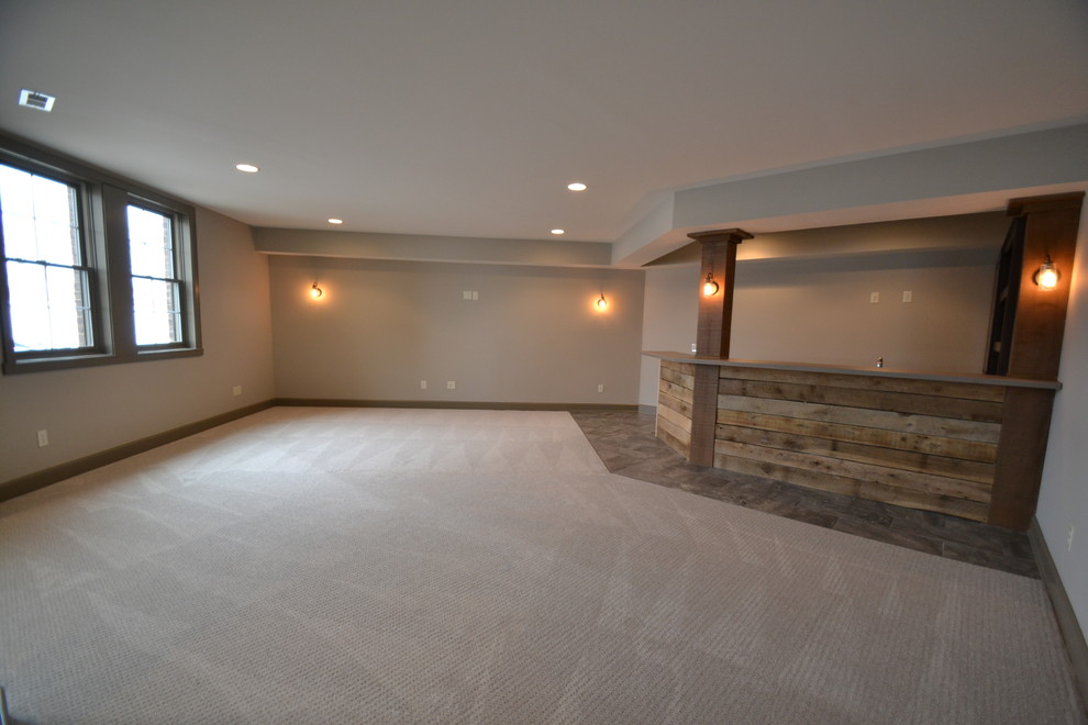 Suburban Craftsman Style Home with a Twist - Craftsman - Home Bar ...
