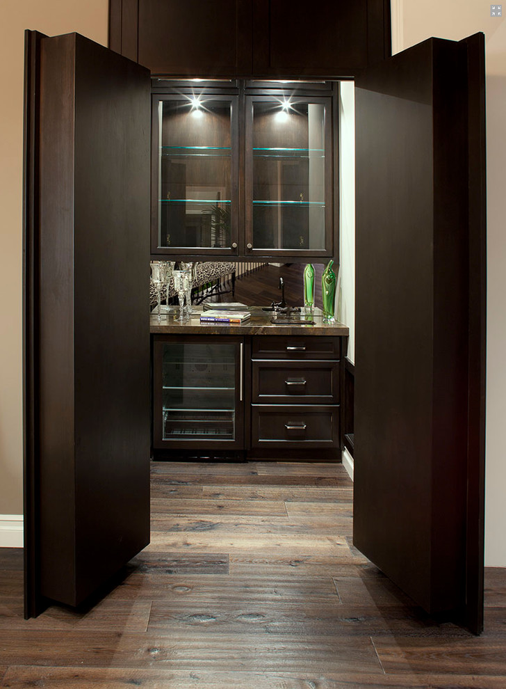 Sutton III Hidden Bar Entrance - Traditional - Home Bar - Los Angeles ...