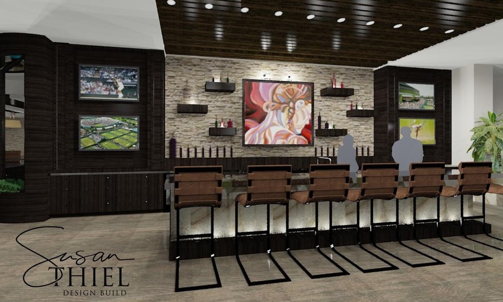 Tennis Club Bar and Lounge - Contemporary - Home Bar - Orange County ...