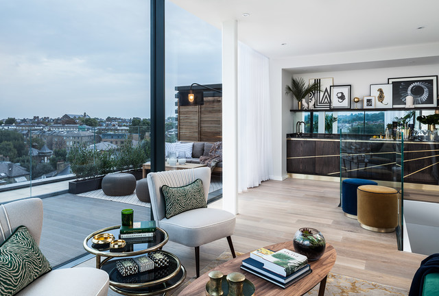 The Maple Building: Penthouse - Contemporary - Home Bar - London - by ...