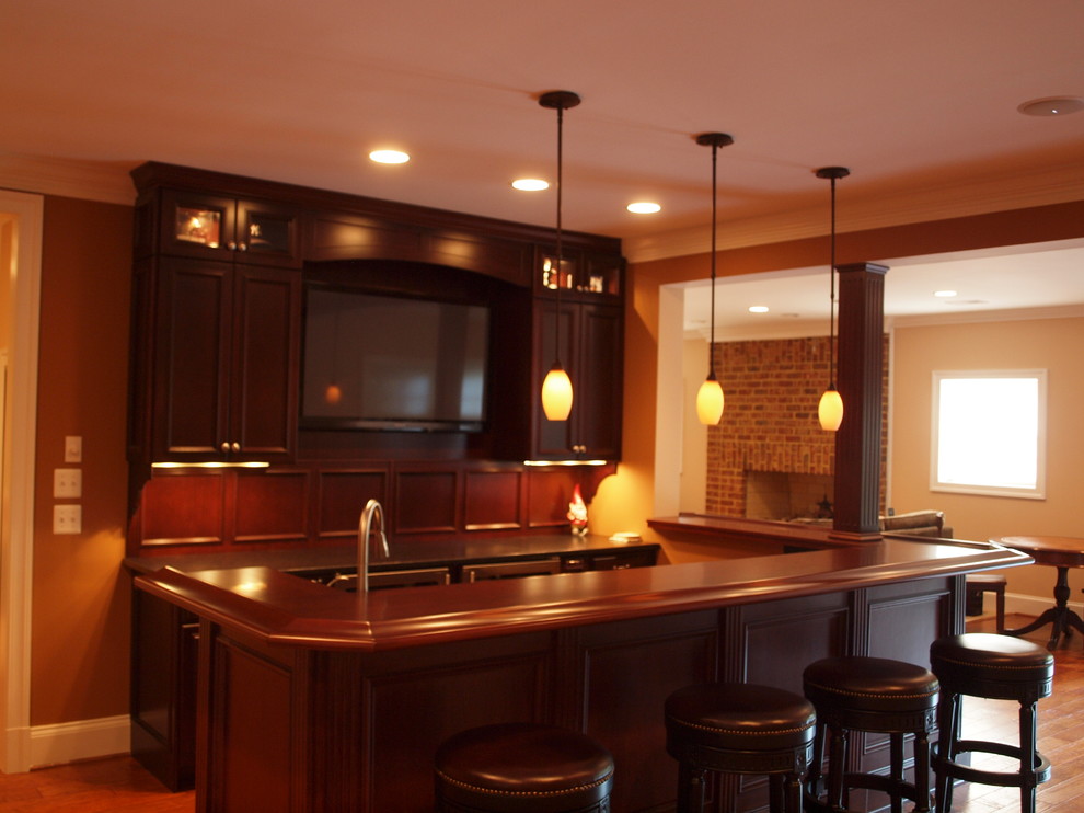 Traditional Bar Design - Cherry Cabernet - Traditional - Home Bar - DC ...