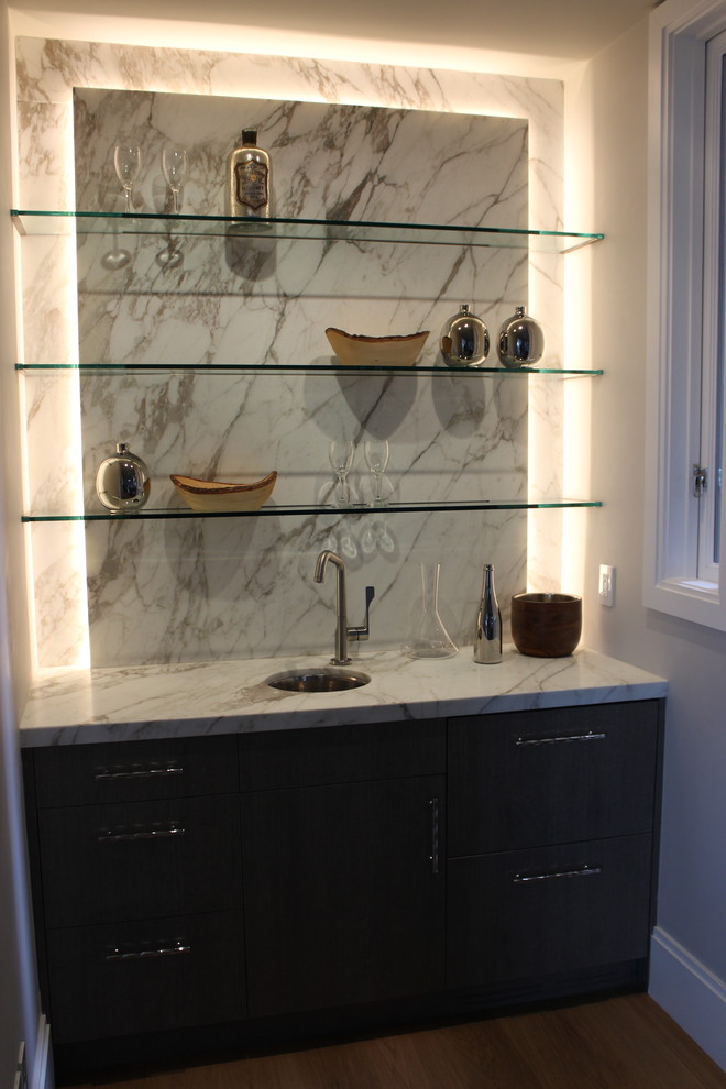 Transitional Marble Home Bar - Transitional - Home Bar - San Francisco ...