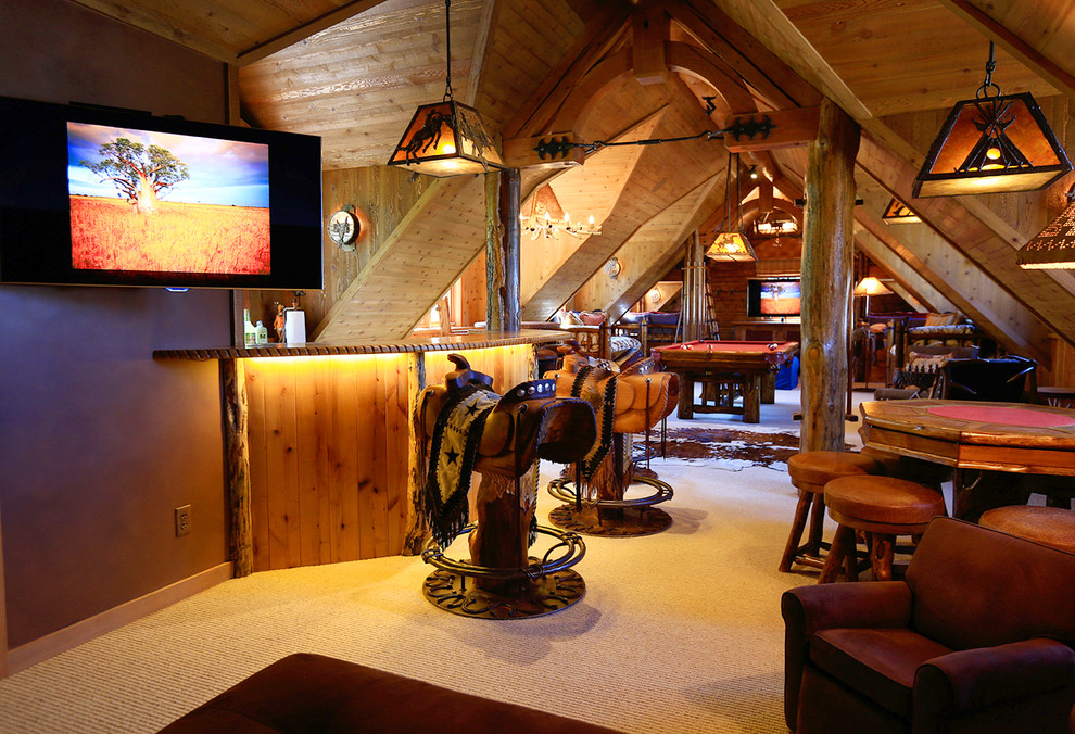 Tucker Ranch Residence - Rustic - Home Bar - Other - by Jackson Hole AV ...