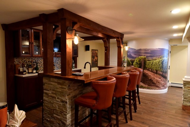 Tuscan Style Bar - Mediterranean - Home Bar - New York - by Nassau ...