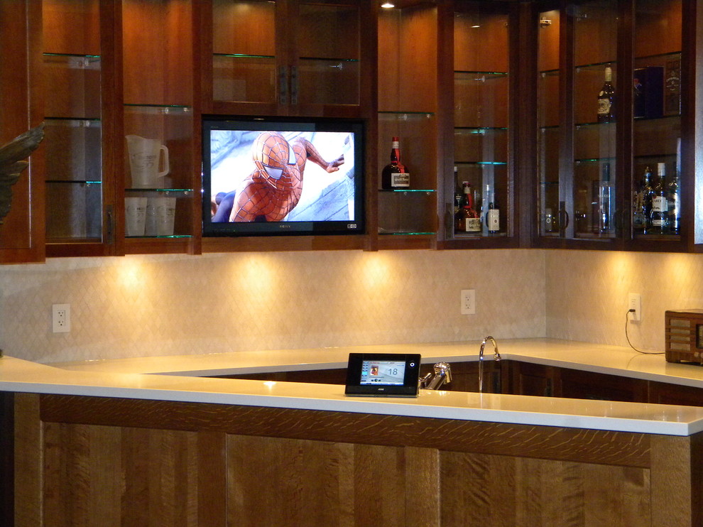 TV Installations - Traditional - Home Bar - Calgary - by smartSPACE ...