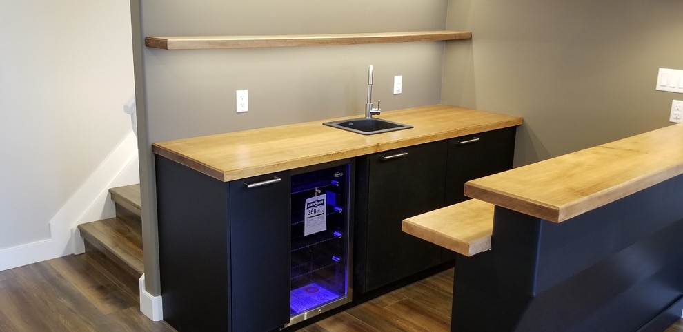 Walk out basement - Modern - Home Bar - Edmonton - by Newcastle Designs ...