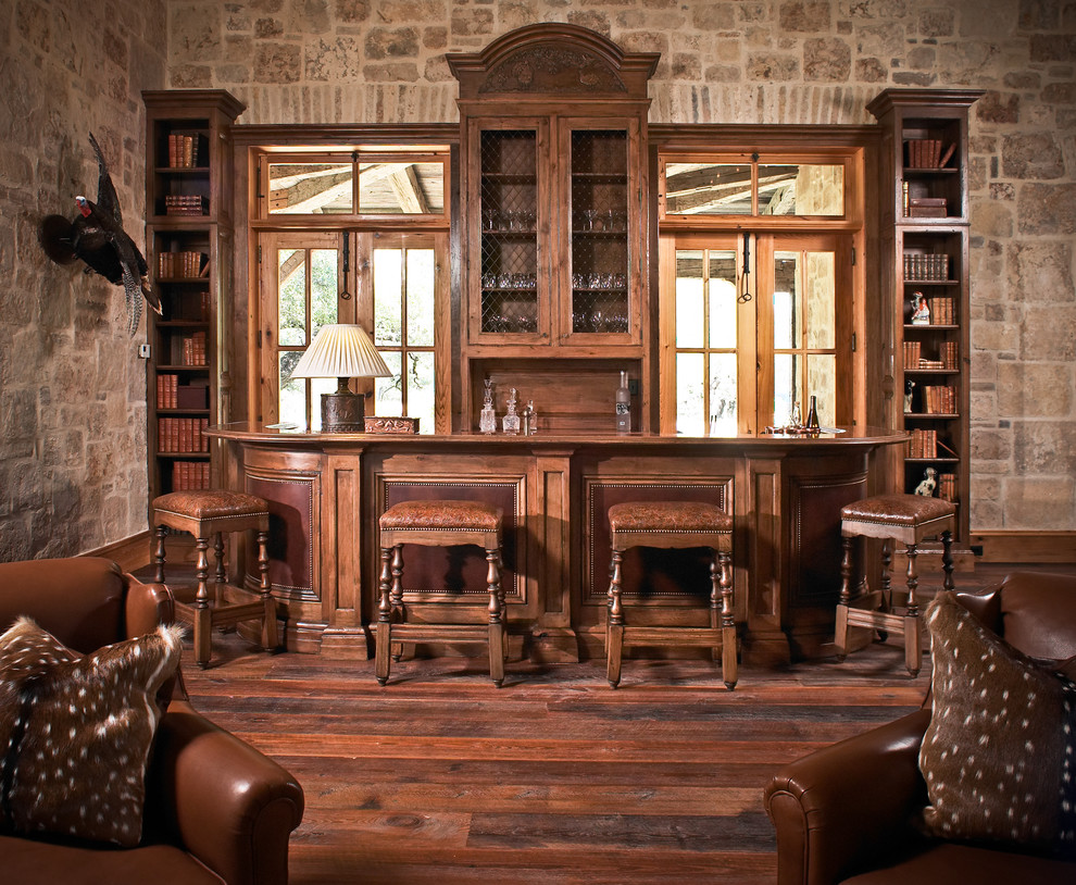 West Texas Traditional Ranch - Rustic - Home Bar - Houston - by Osborne ...