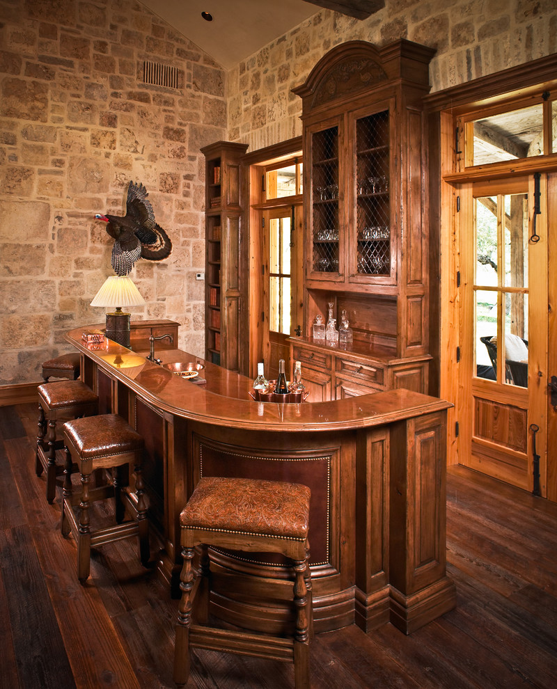 West Texas Traditional Ranch - Rustic - Home Bar - Houston - by Osborne ...