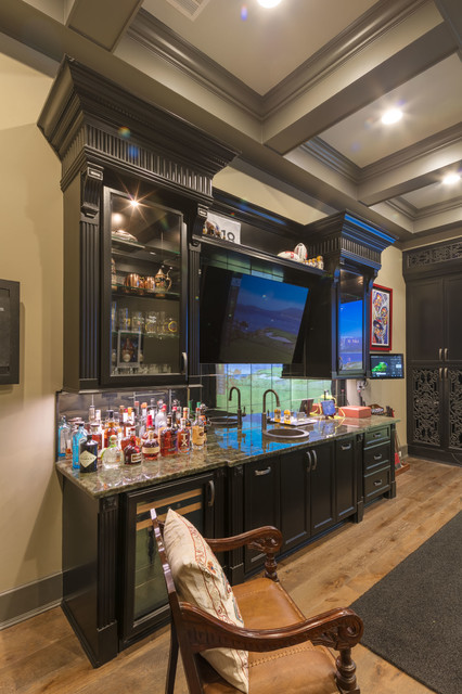 17 - Traditional Acadian Southern Home Bar - Transitional - Home Bar ...