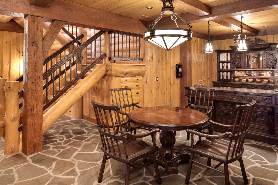 Wisconsin - Rustic Hunting Lodge Remodel - Rustic - Home Bar ...